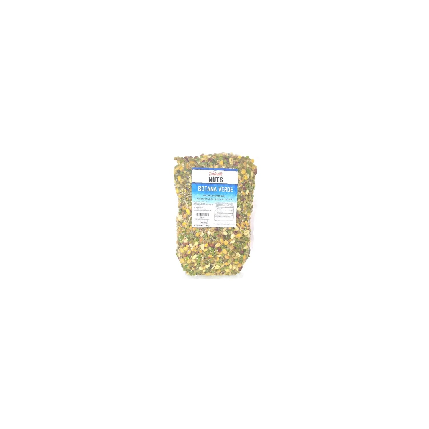1 Kg Botana Verde Con Cacahuate,chicharo,lenteja,maíz,pepita - ibspot.com