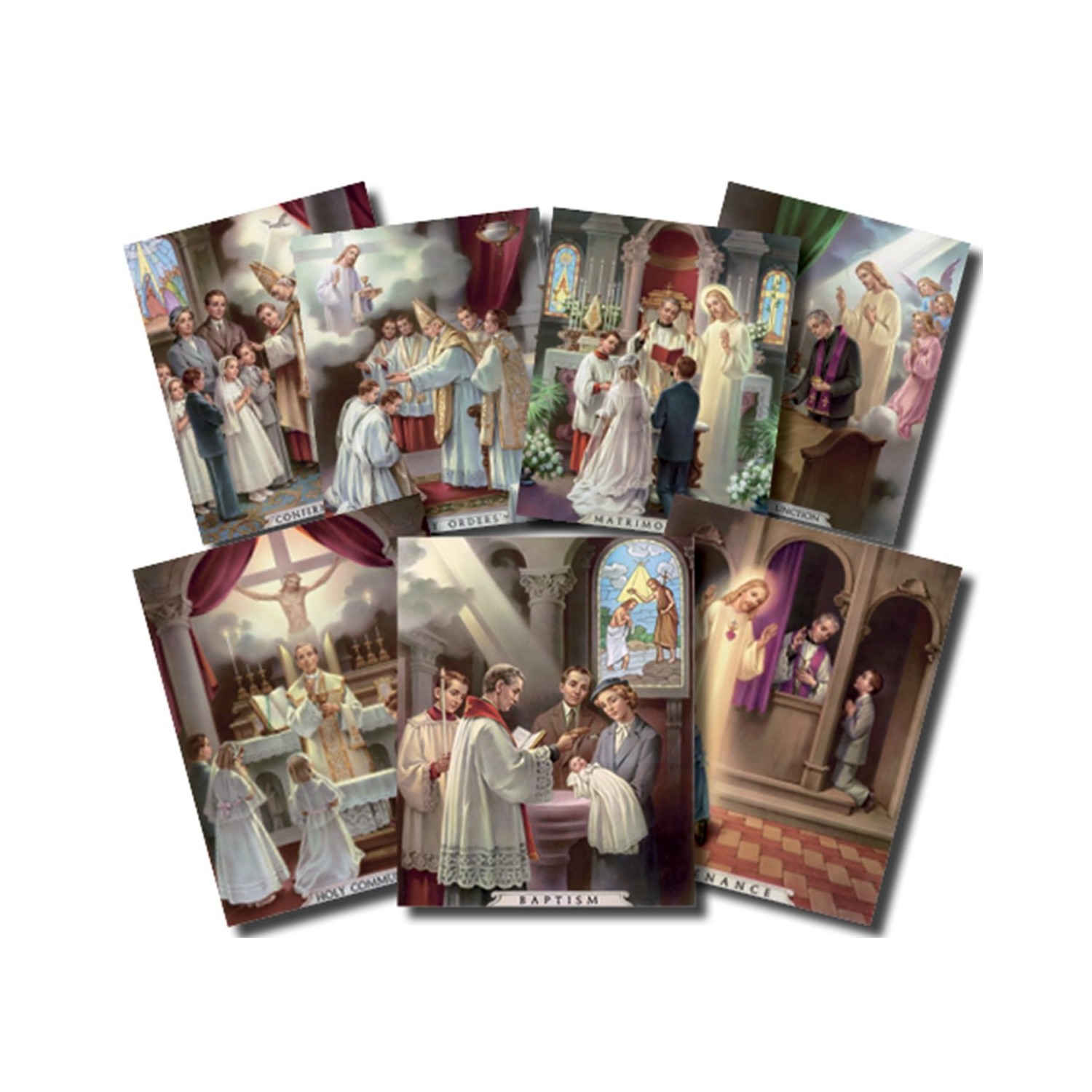 The Seven Sacraments Illustrated Cardstock Poster Set, 7 Pieces, 10 ...