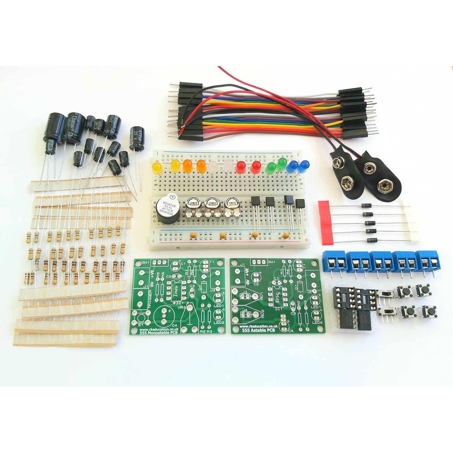 Rk Education 555 Timer Beginners Electronic Kit Including PCBs ...