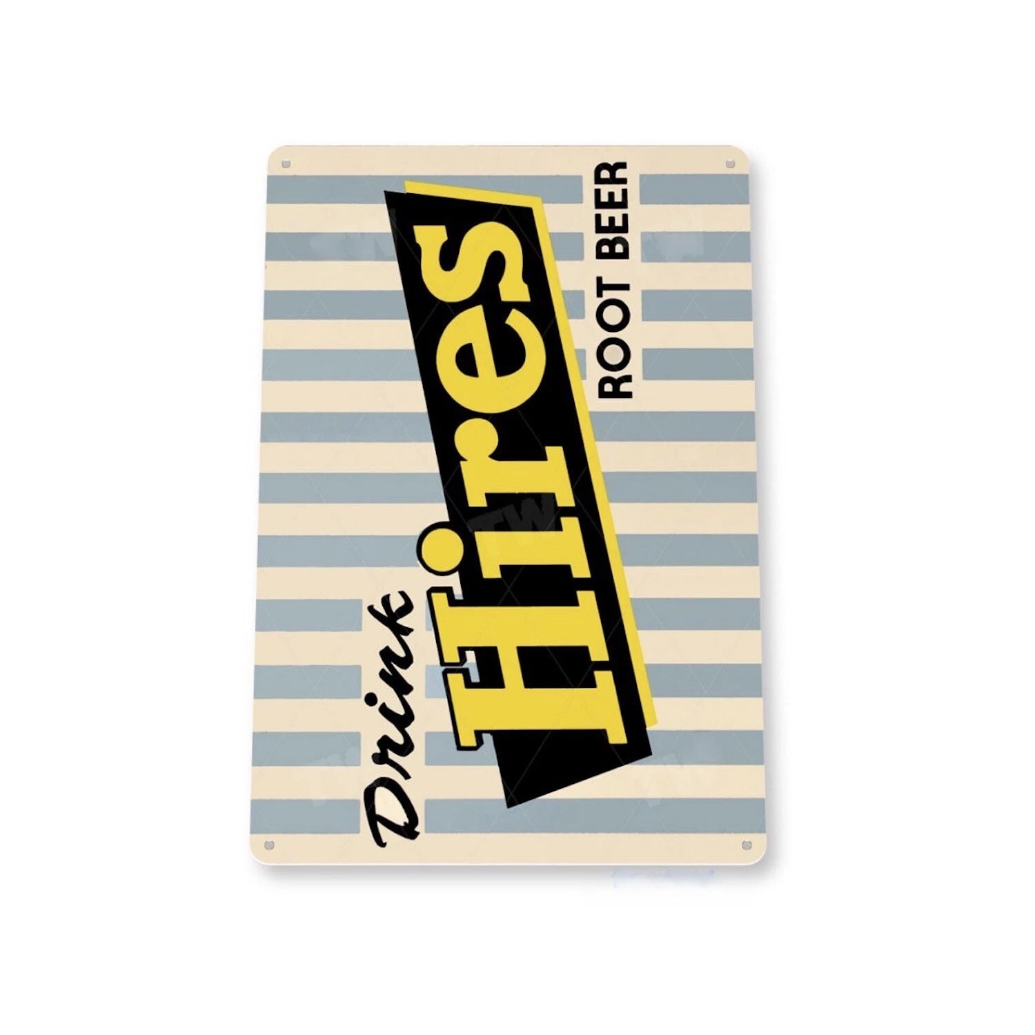 HIRES ROOT BEER TIN SIGN COLD BREWED OLD FASHIONED DIFFERENT ICE CREAM ...