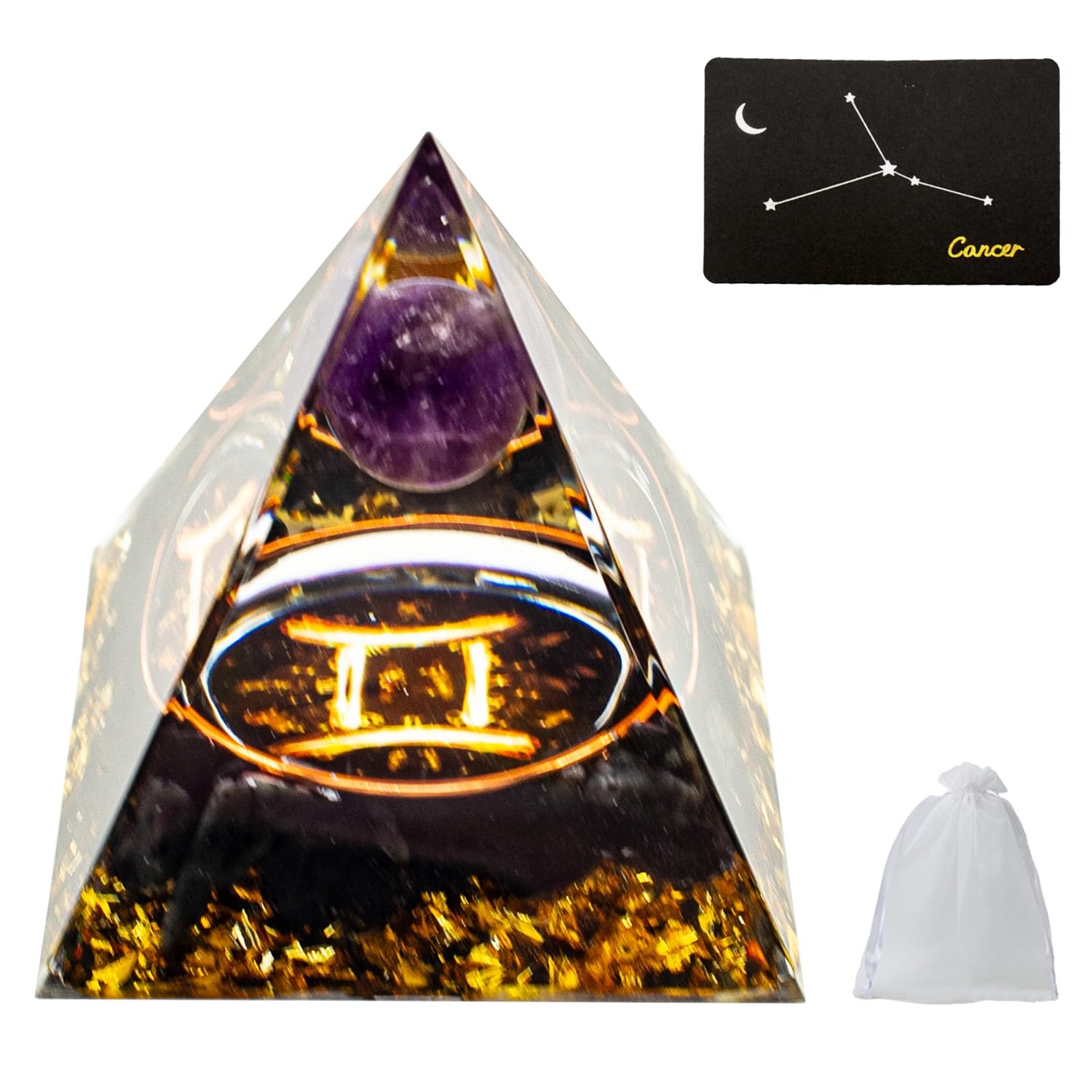 VBNZBK Orgonite Pyramid Crystals Pyramid Large Gemstones Pyramids ...