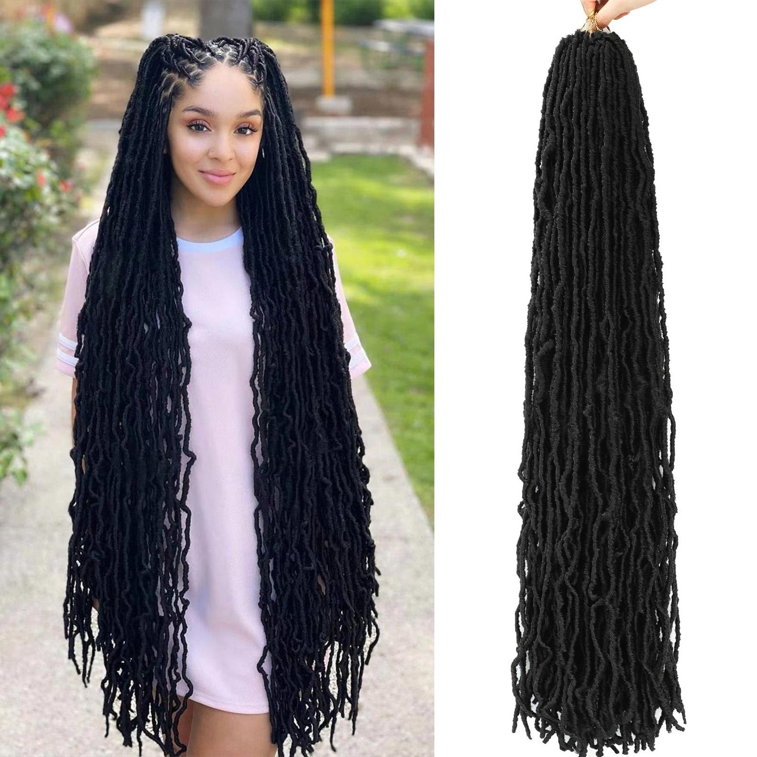 36 Inch Soft Locs Crochet Hair 8 Packs Pre Looped Faux Locs Crochet ...