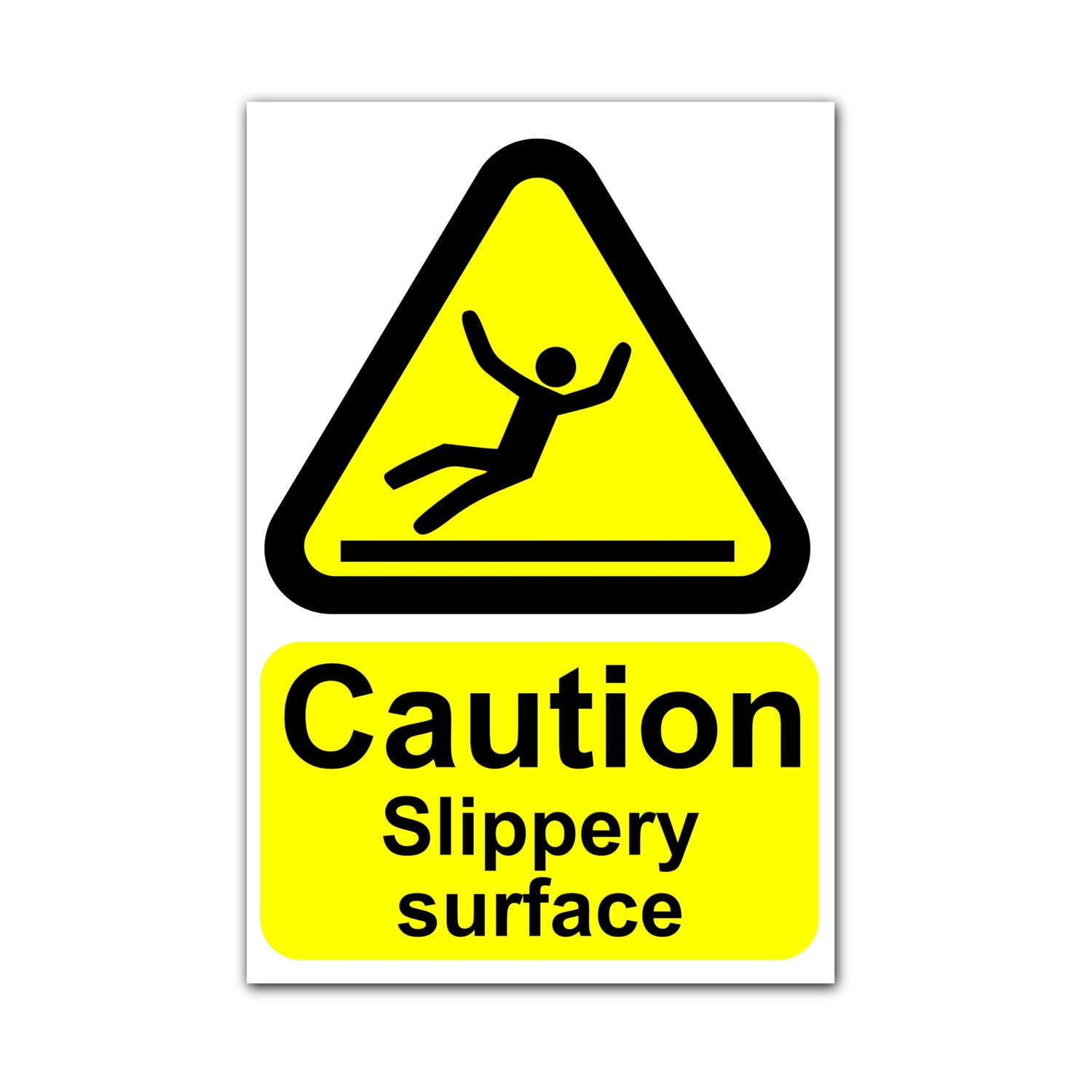 Caution Slippery Surface Warning Stickers x10 Peel and Stick Safety ...