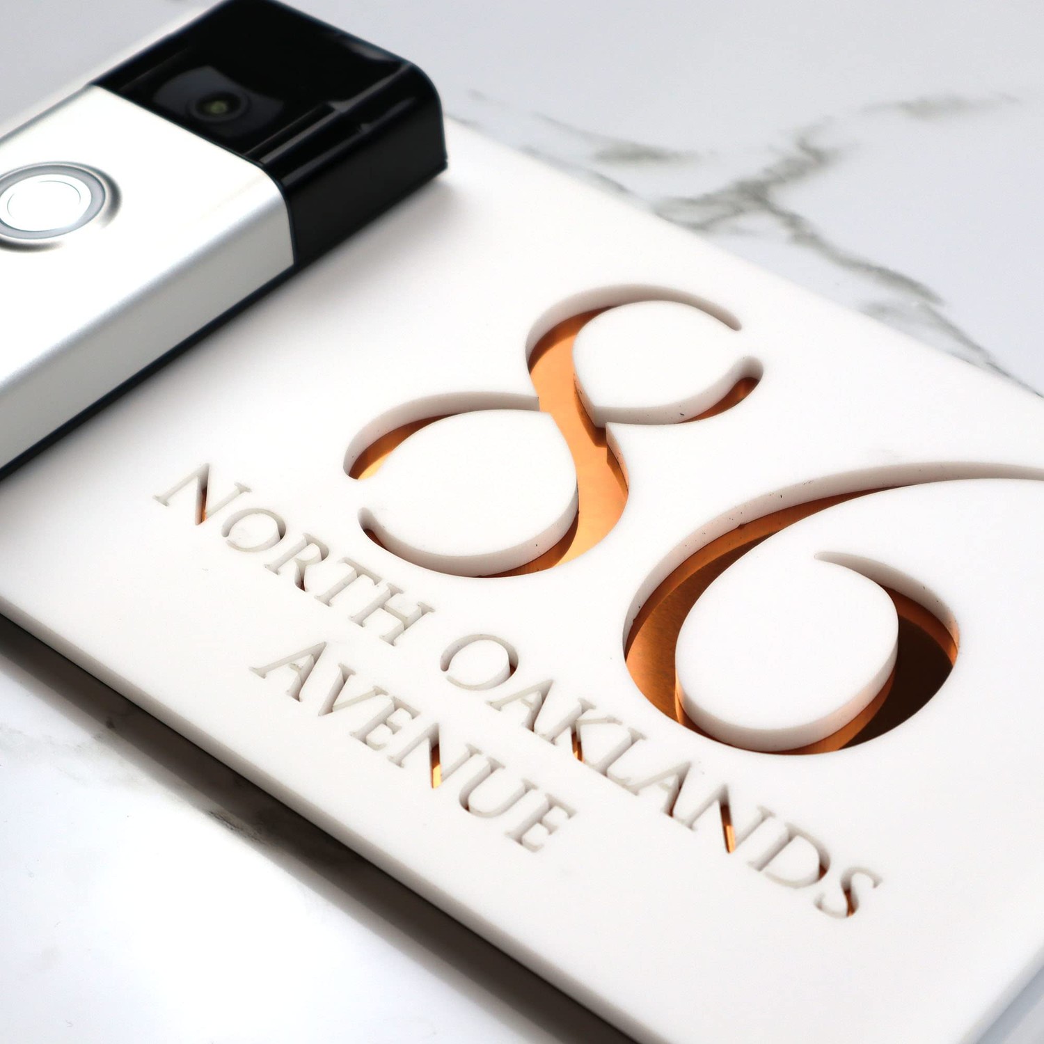 K Smart Sign | Right Text F32 | Bellissima Video Doorbell house sign ...