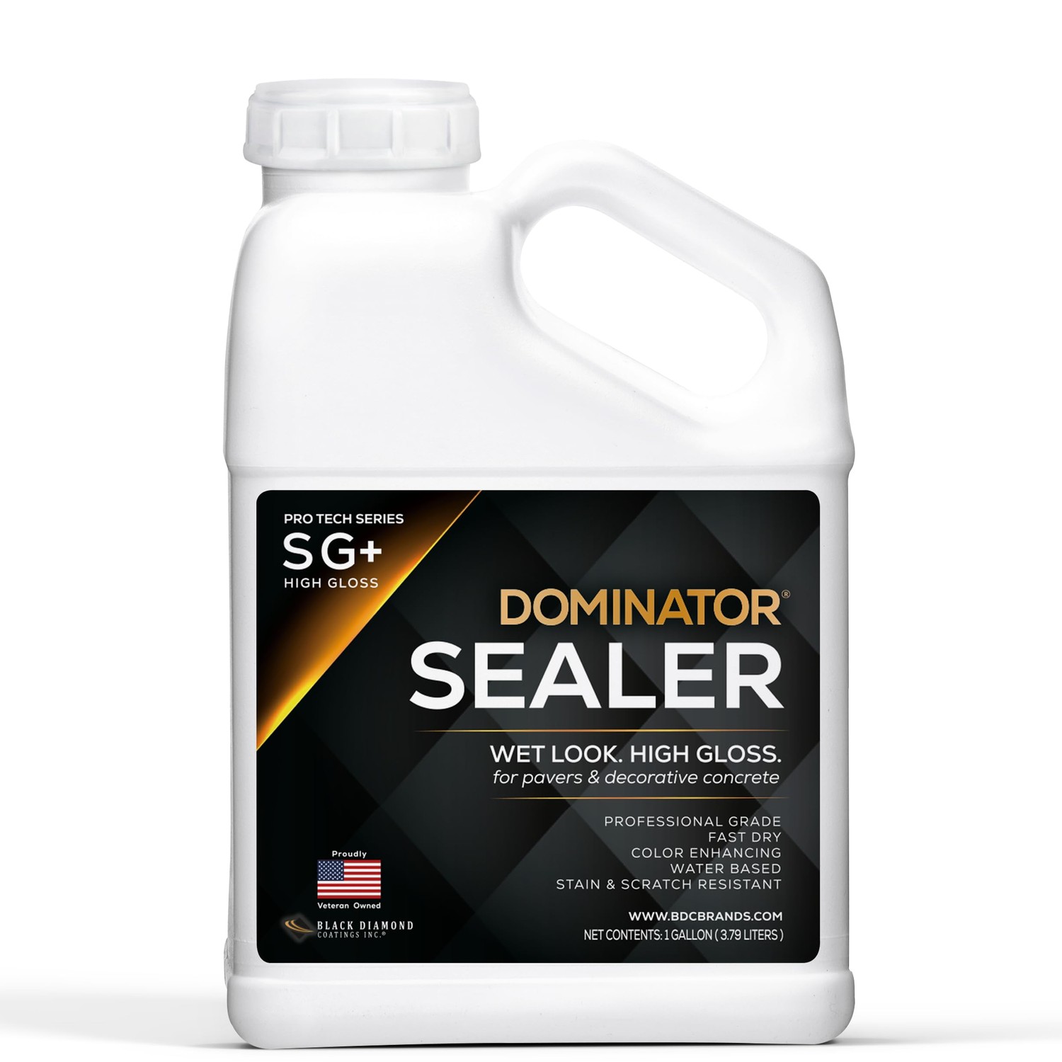 1 Gal. DOMINATOR SG+ Clear Acrylic Sealer | High Gloss Concrete Paver ...