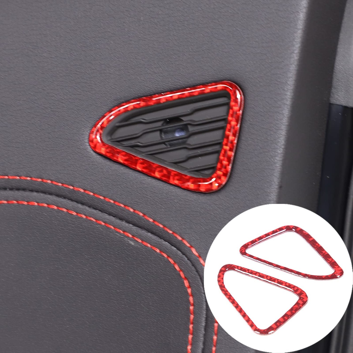 CHEAYAR Soft 3D Real Carbon Fiber Car Door Dashboard Speaker Frame Trim ...