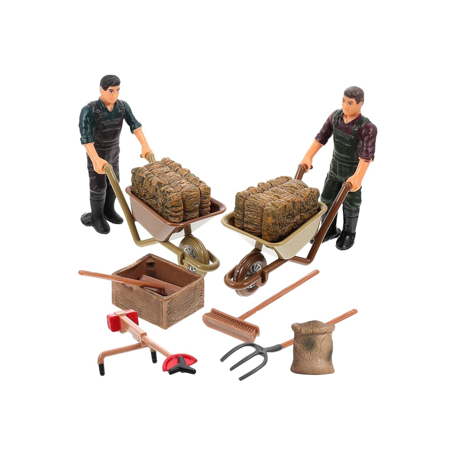 Zerodeko Tractors 1 32 12-Piece Farmer Figures Agricultural Toy Set ...