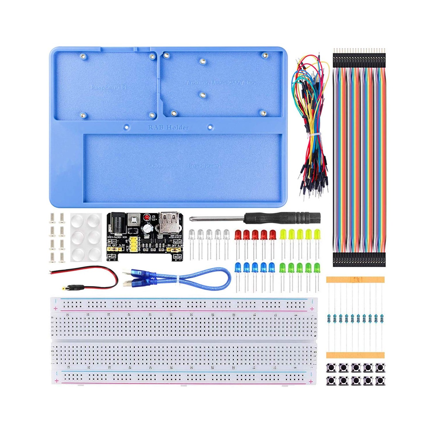 DAOKI RAB Holder DIY Kit 5 in 1 Base Plat Electronic Component Arduino ...