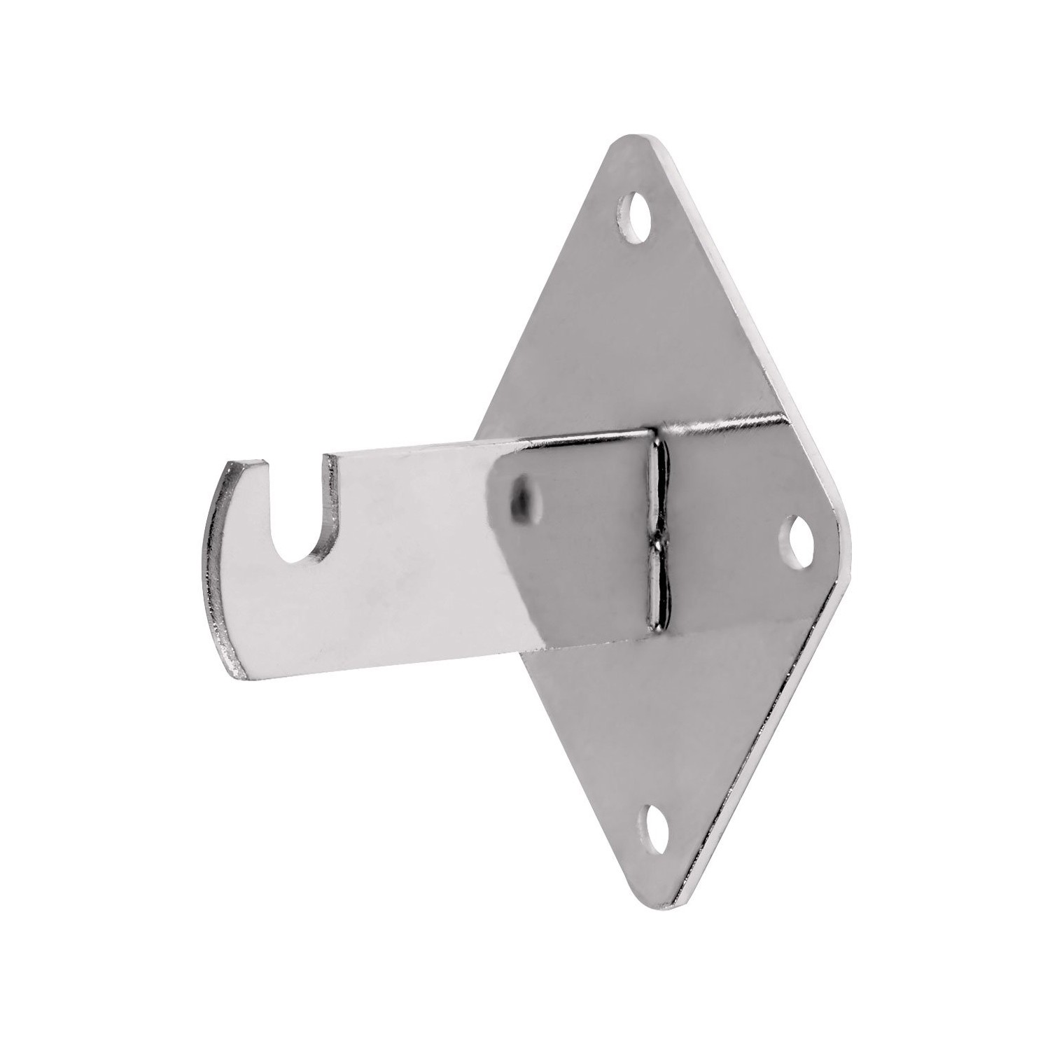 Grid Wall Mount Brackets for Wire Gird and Slatgrid Panels - Chrome ...