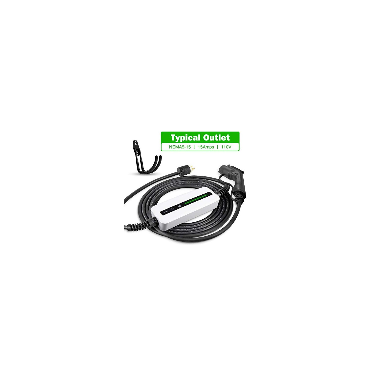 Morec 15A EV Charger Level 1-2 NEMA5-15P ev Charging Cable 100V-120V ...