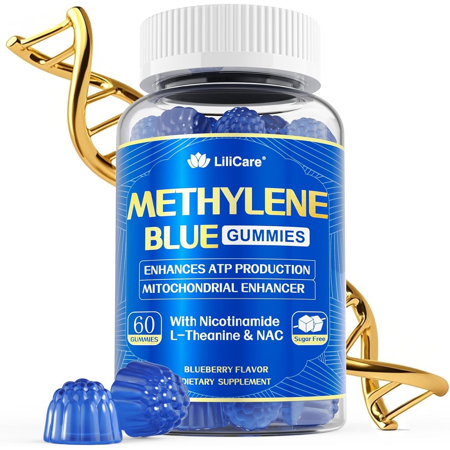 Methylene Blue Gummies for Human, Advanced-Quality Supplement with NAC ...