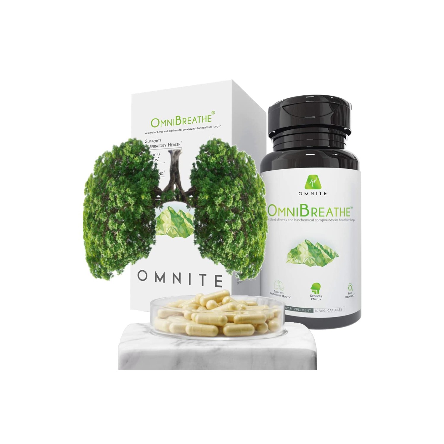 Omnite OMNIBREATHE Respiratory Wellness Lung Supplement, Quit Smoking ...