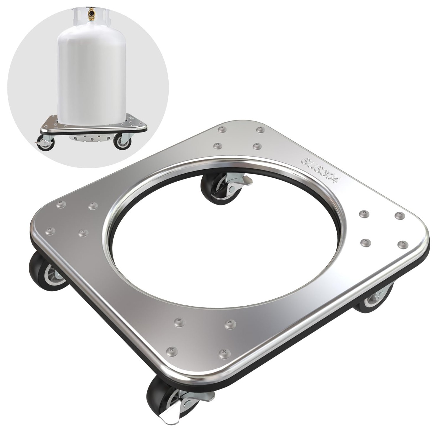 XIEEIX Movable Propane Cylinder Base, Fixed Propane Tank Tray with ...