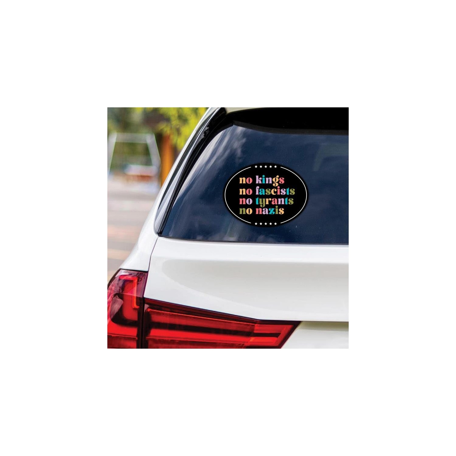 No Kings No Fascists No Nazis Vinyl Sticker, Resist Hate Decal, Anti ...