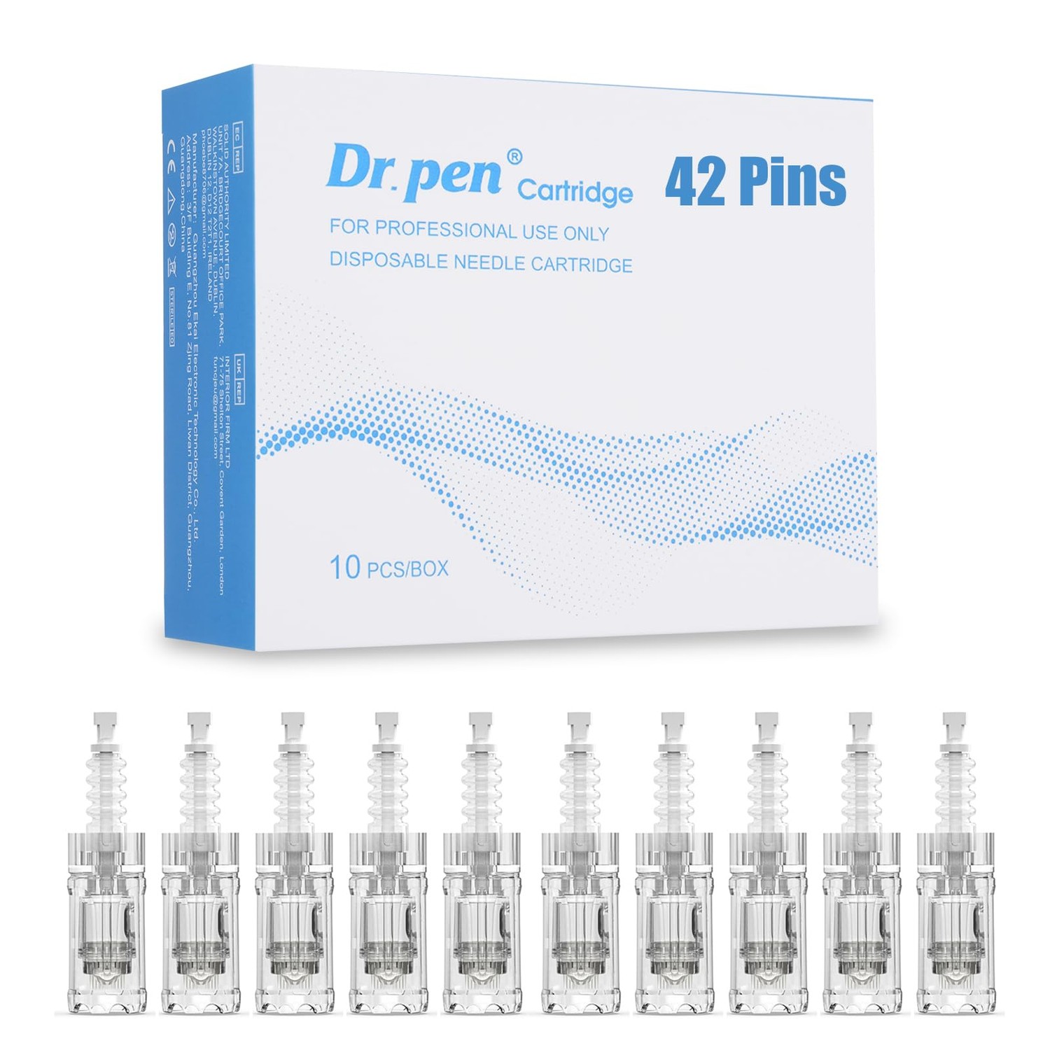 Dr.pen Ultima A10 Cartridges 42 Pins Pack of 10 - 100% Original Dr. Pen ...