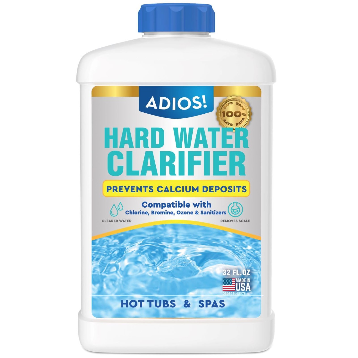 ADIOS! Hot Tub Hard Water Calcium Remover with Scale and Stain ...