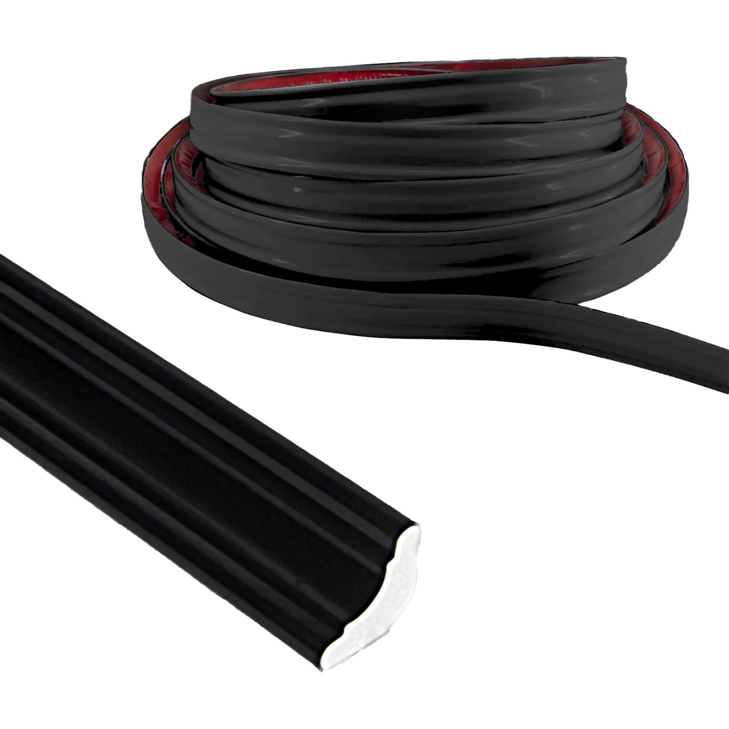 Black Quadrant Trim, Flexible Skirting Board Coving for Ceilings ...