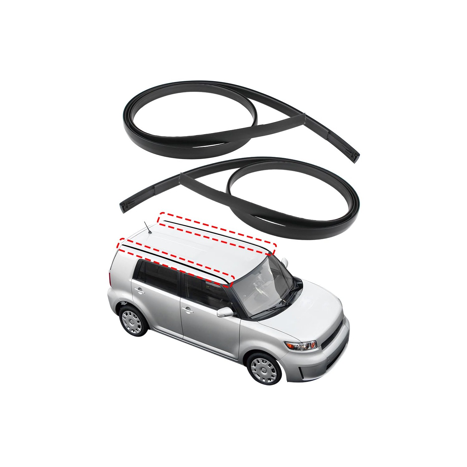 Roof Drip Finish Moulding Trim Compatible with Scion XB 2008-2015 ...