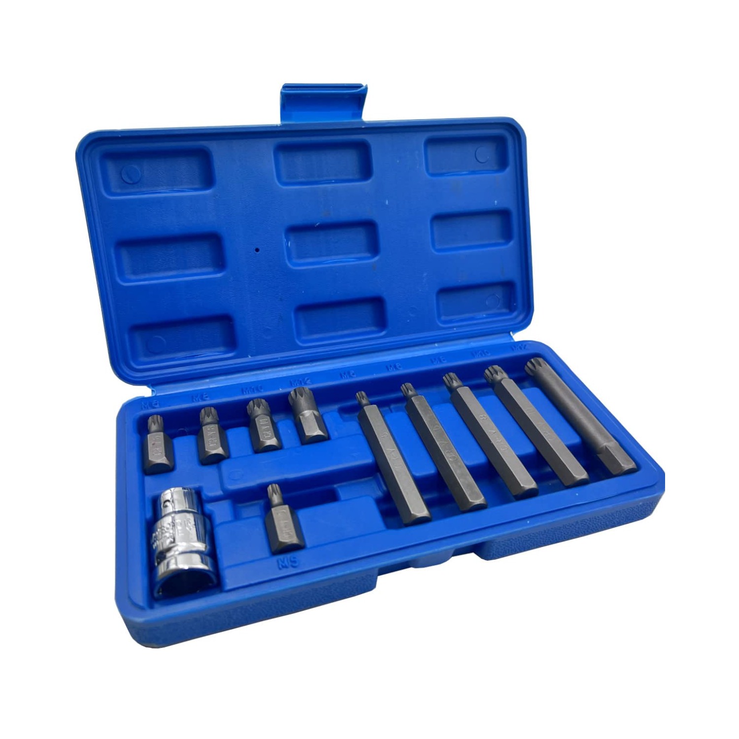 Spline Socket Bit Set 11 Piece 1/2 Drive Standard and Long Sockets M5 ...