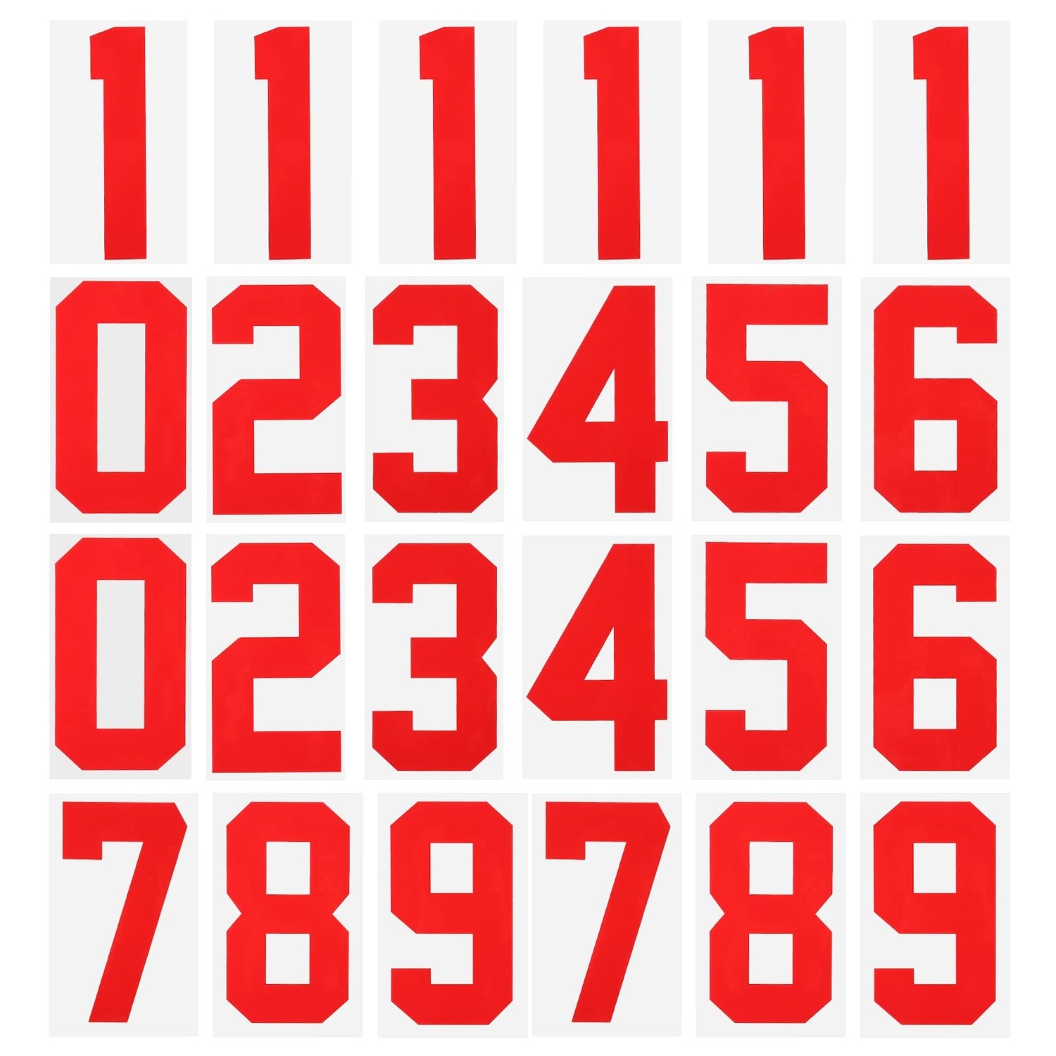 MECCANIXITY Iron on Numbers 0 to 9 Heat Transfer 8" Red Single Number ...