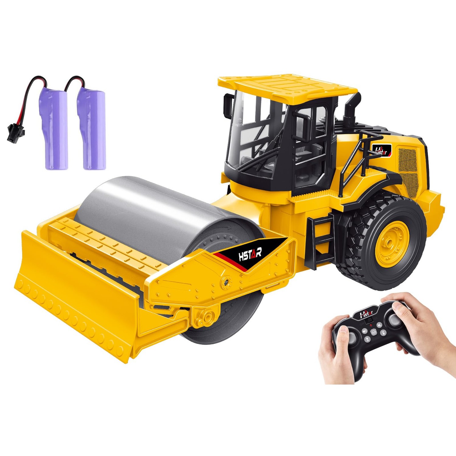 KIDDITOY 7-Channel Remote Control Road Roller Toy, [2025 Upgraded] 1:18 ...