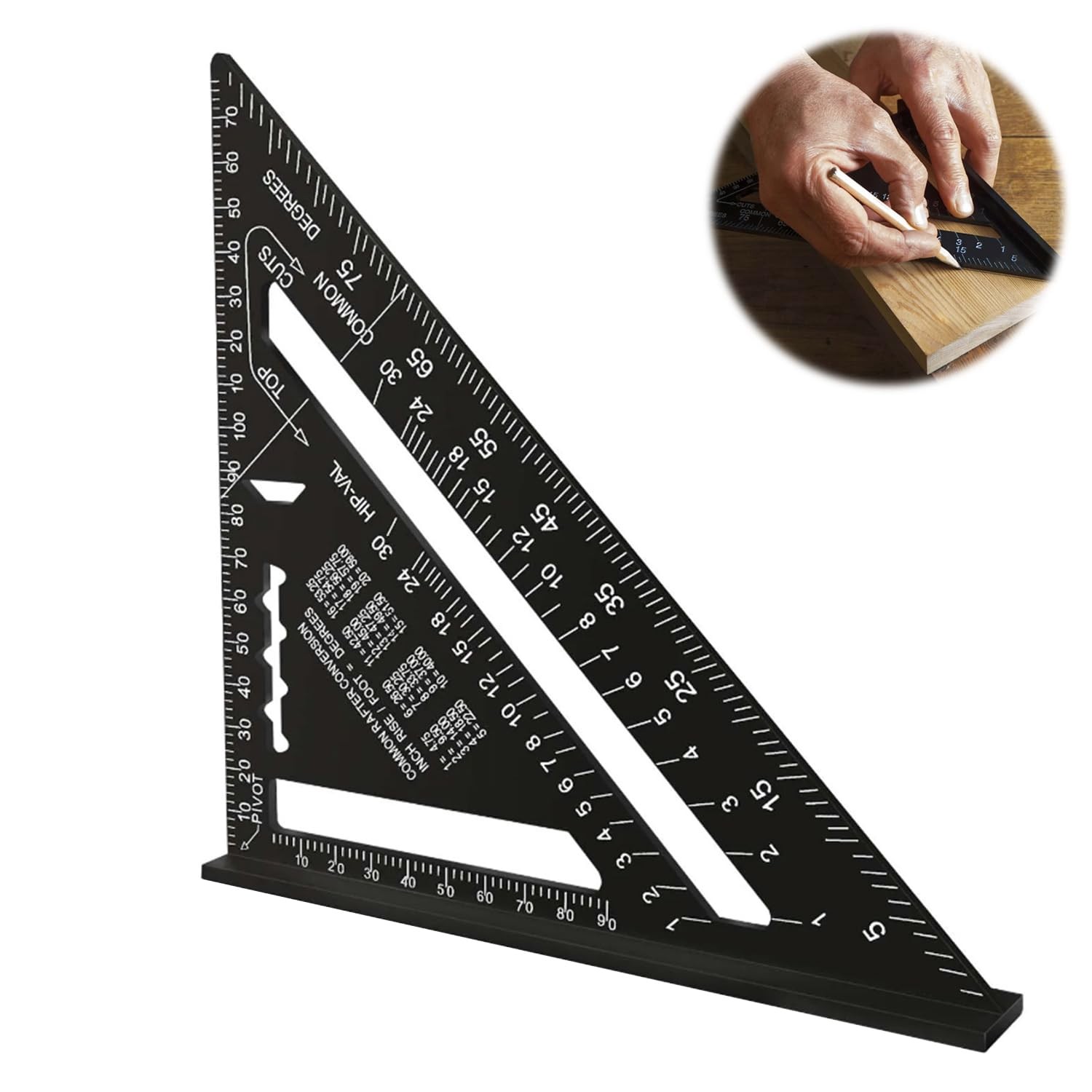 Triangular Ruler for Carpentry Circular Saw Ruler Right Angle Ruler 0 ...
