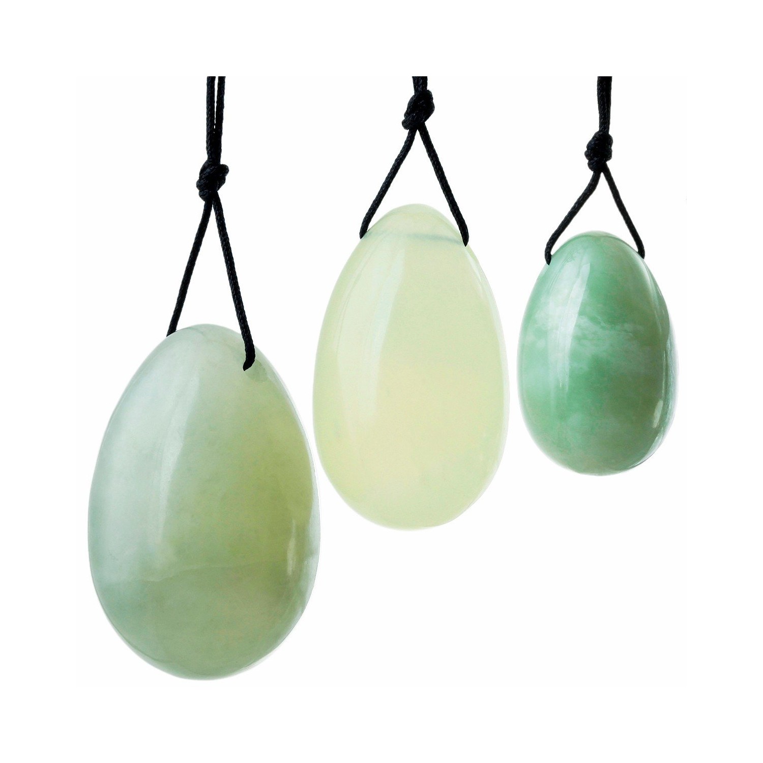 TUMBEELLUWA Yoni Egg Healing Crystal 3 PCS Drilled Massage Stones for ...