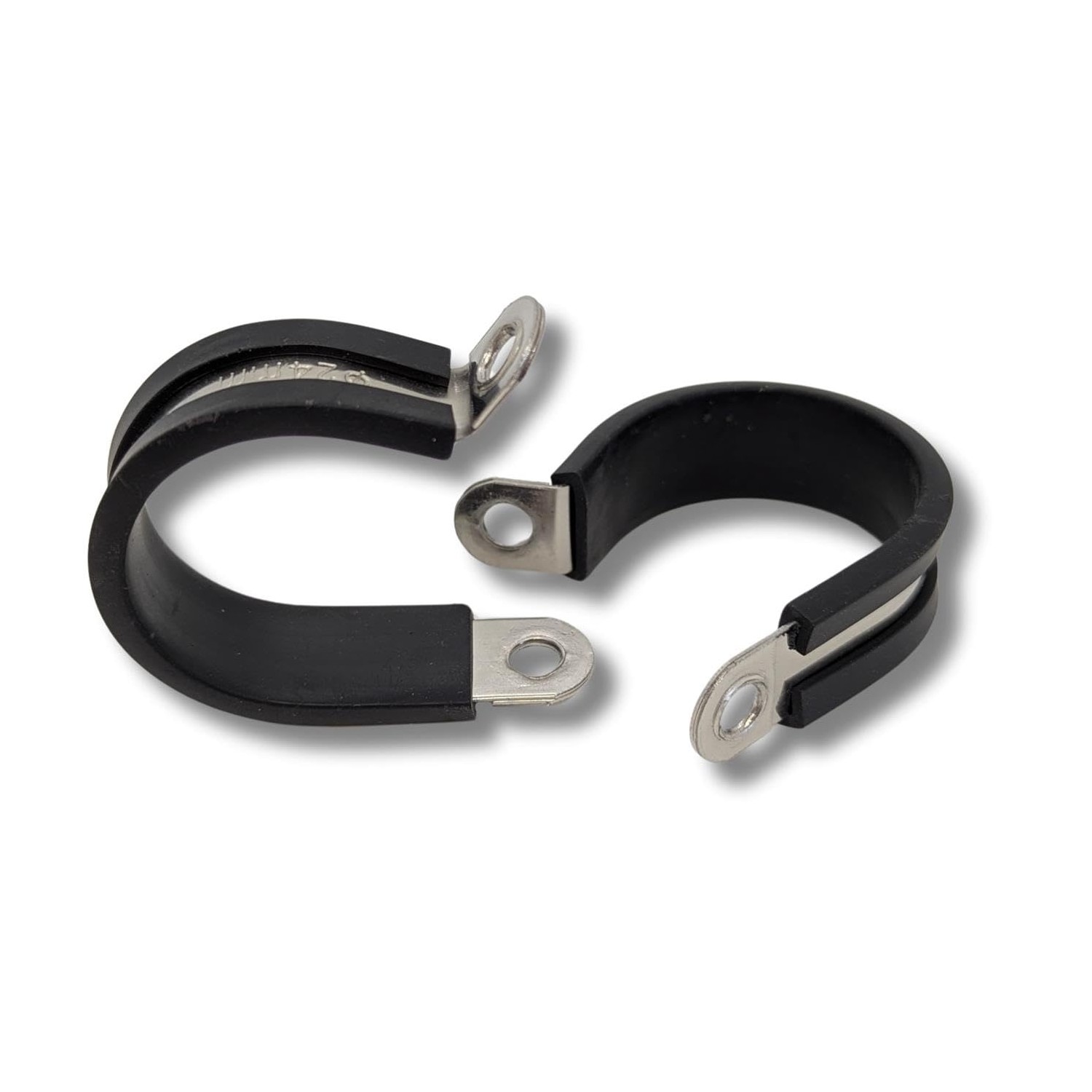 Lumonic 5 x 24 mm pipe clamps with rubber insert, stainless steel V2A ...