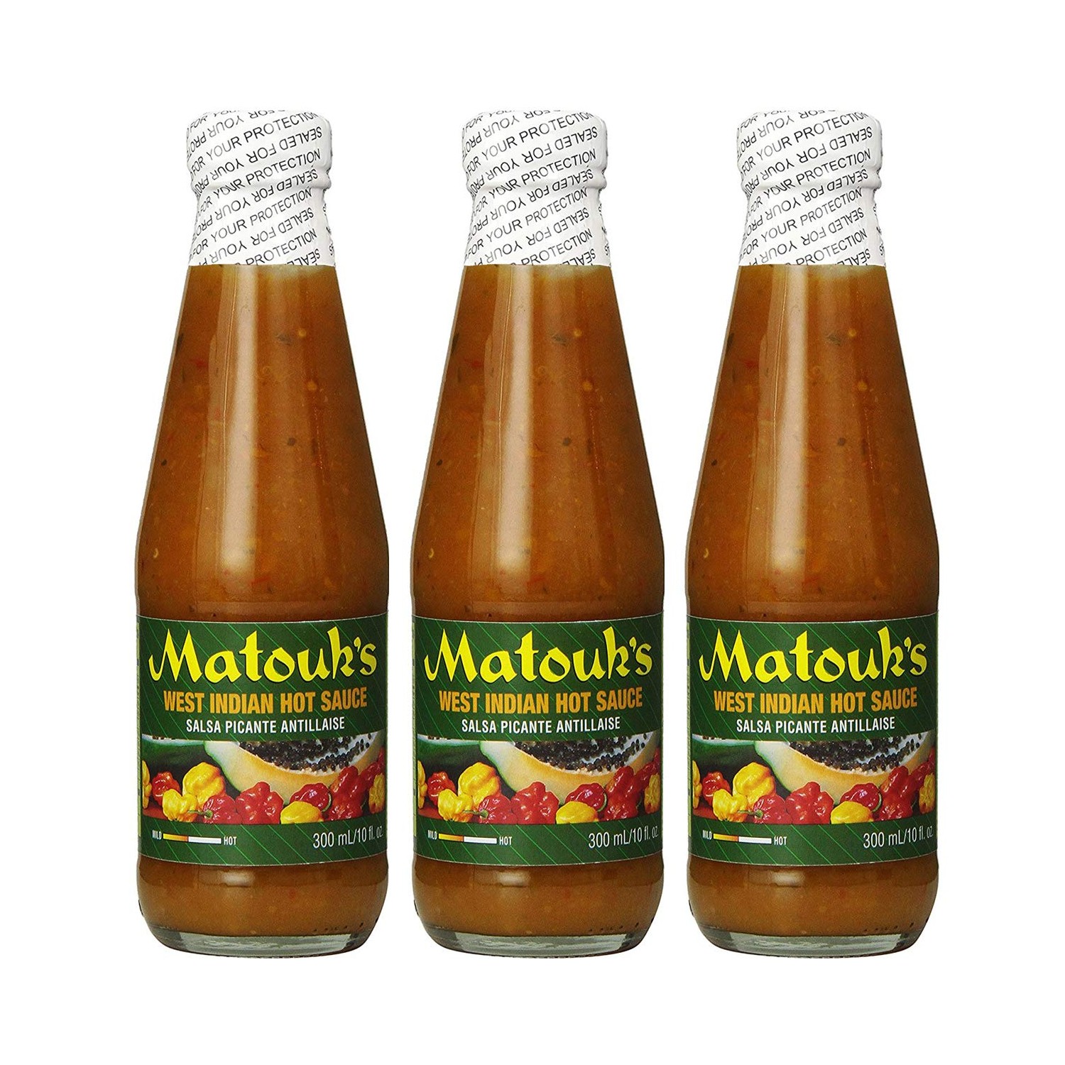 Matouk's West Indian Hot Sauce Salsa Picante 10 Ounce (Pack of 3 ...