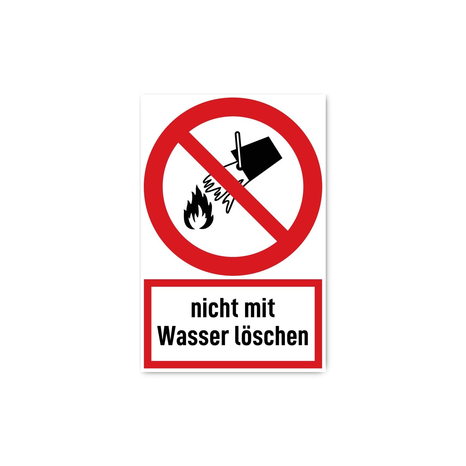 Sticker: 300 x 200 mm, 1 piece, do not erase with water, prohibition ...