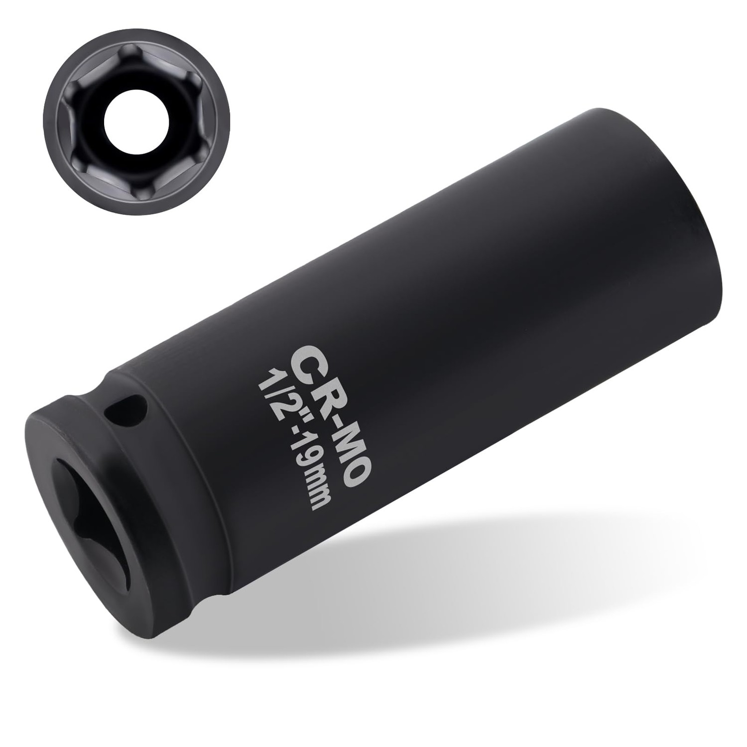 BEASAFY 19 Nut 1/2 Inch Wheel Change Impact Wrench Nuts, CR-MO Power Socket, 1/2-Inch Drive 6 ...