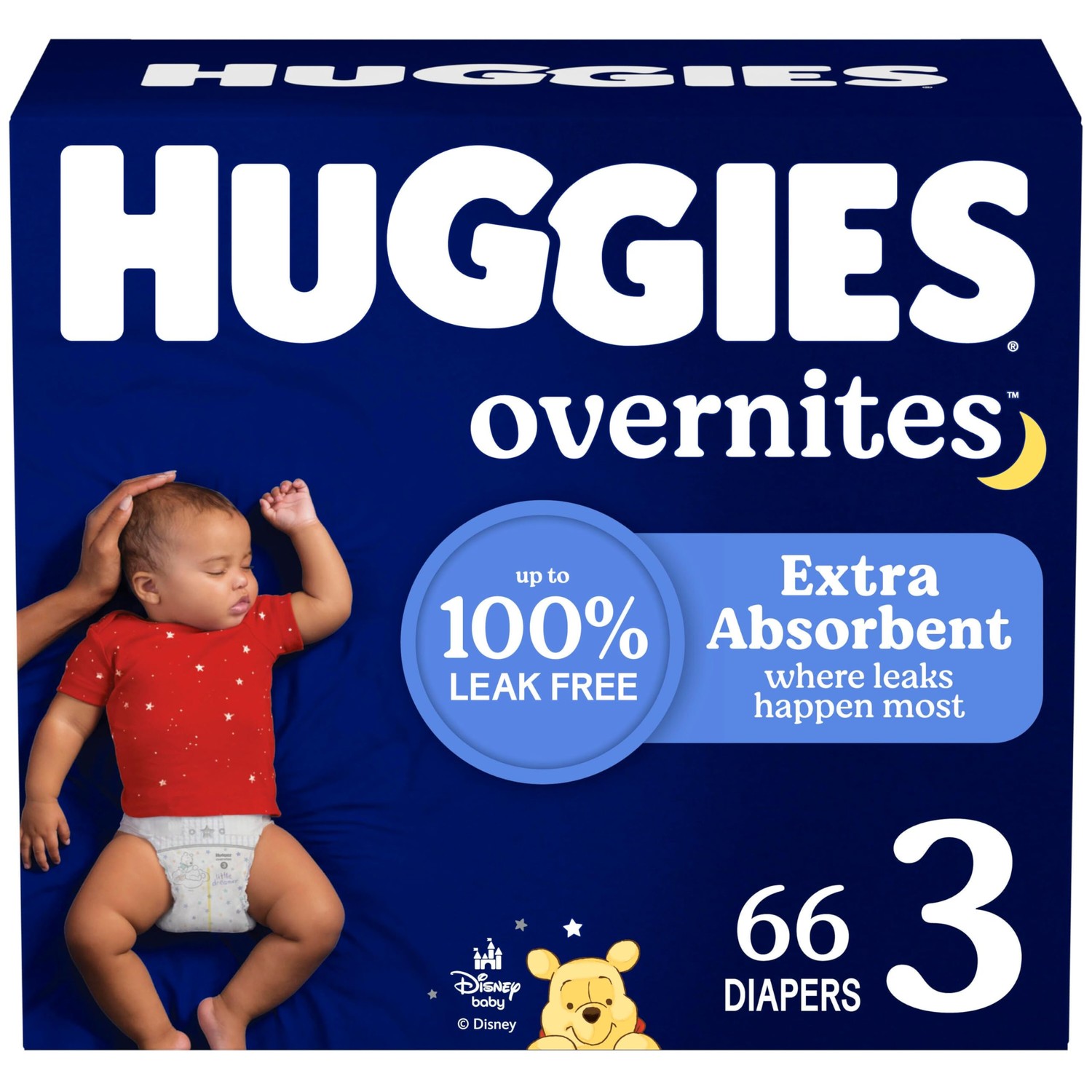 Huggies Overnites Size 3 Overnight Diapers (16-28 lbs), 66 Ct ...