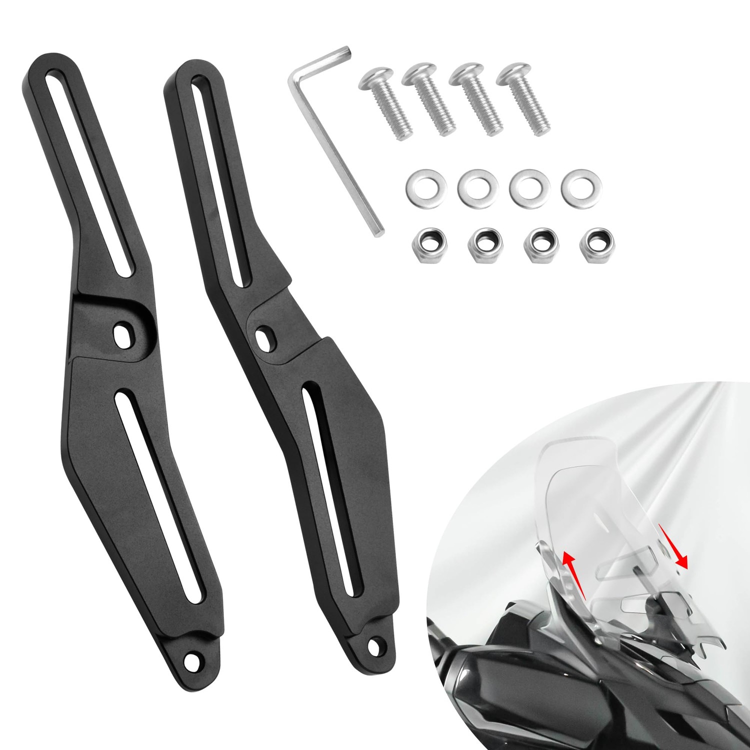 Adjustable Windshield Brackets Fit for Can-Am Spyder F3-T F3-L ...