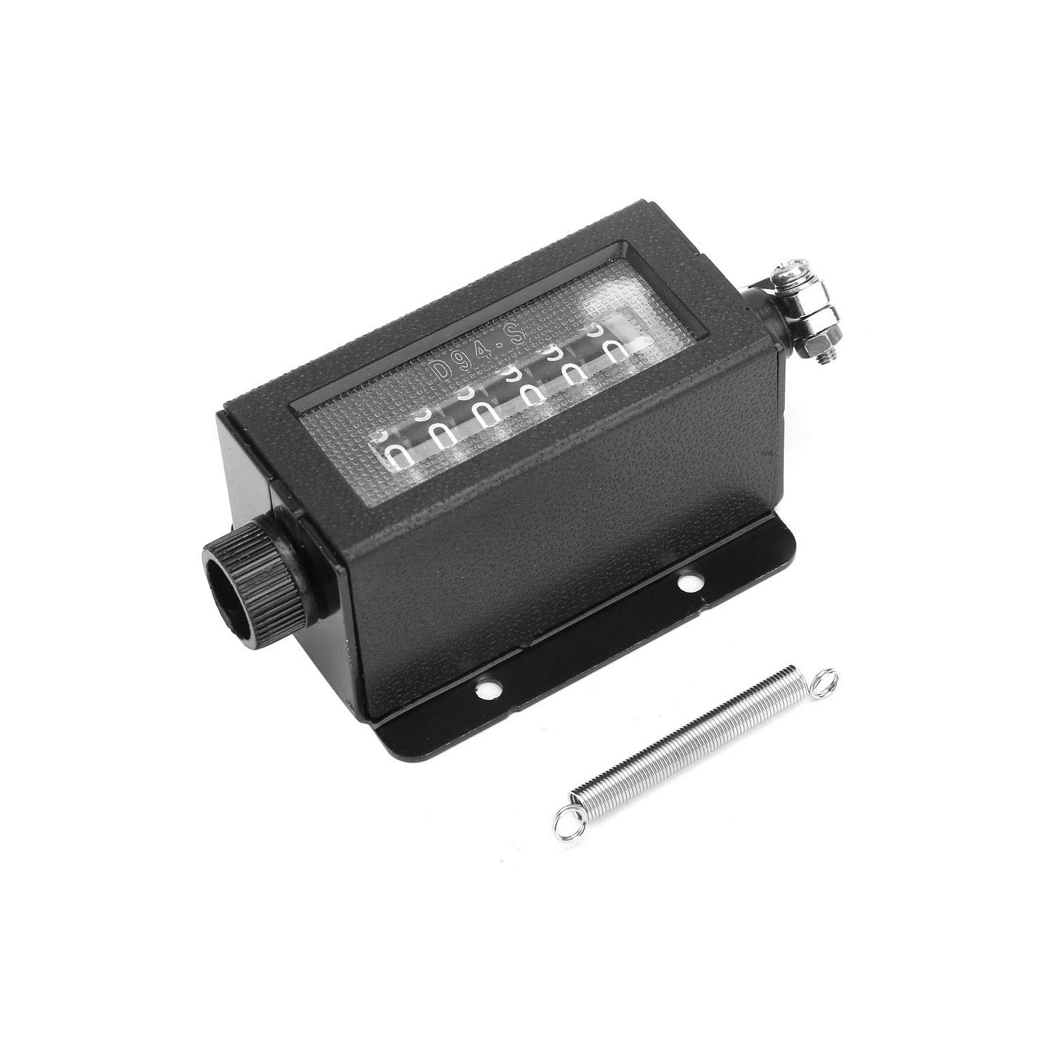 Mechanical Counter, 6 Digit D94-S 0-999999 Resettable Mechanical Black ...
