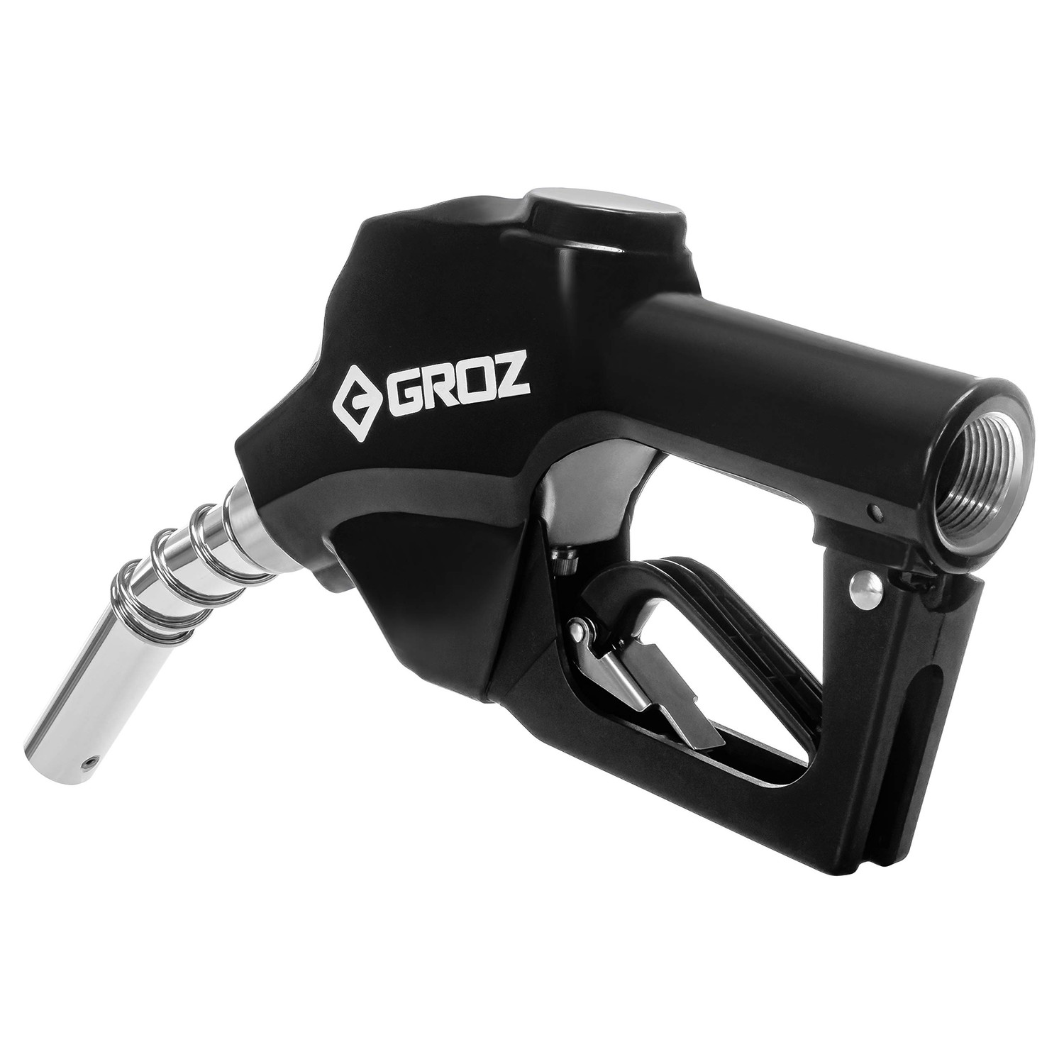 Groz 1-Inch NPT Automatic Fuel Nozzle | 26.5 GPM | 50 PSI | Built-in ...