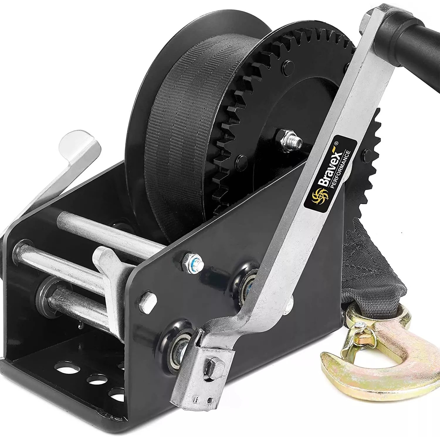 Bravex 3500lbs Capacity Heavy Duty Boat Trailer Winch Crank Strap Gear ...
