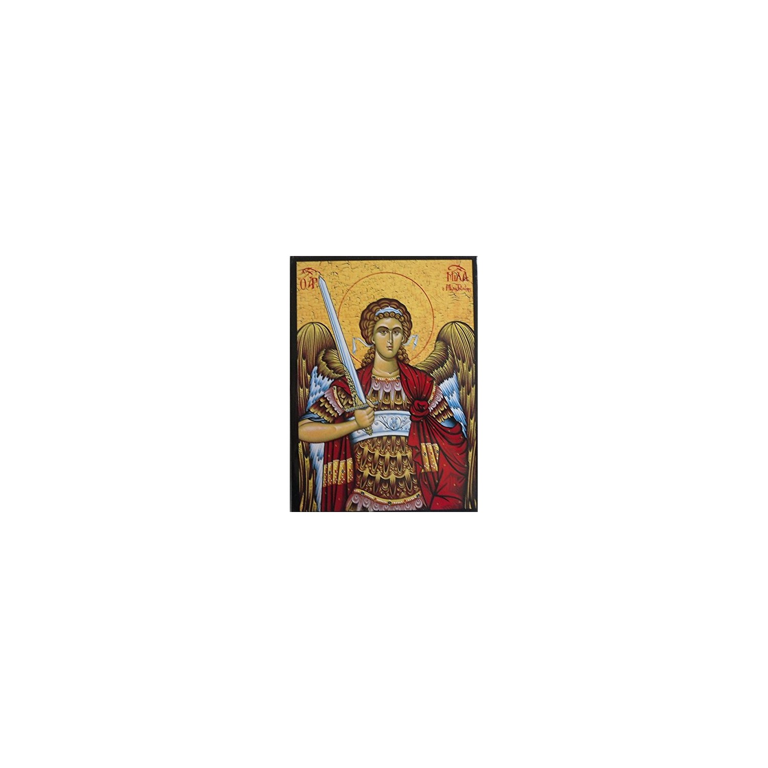 Religious Icon St Michael Wooden Greek Icon. Saint Michael the ...