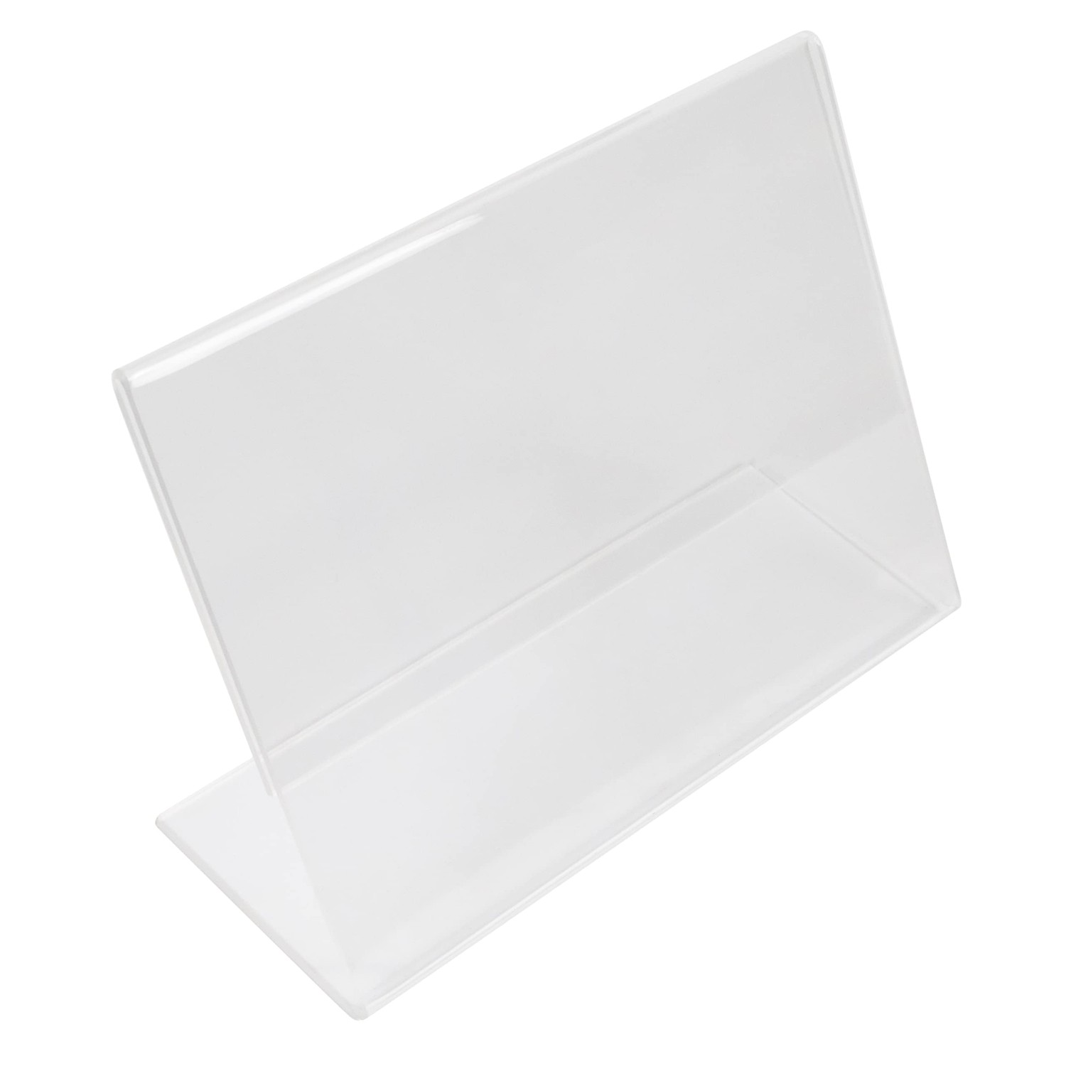 VICTORY DISPLAY & STORE FIXTURE MFG Clear Acrylic Slant Back Sign ...