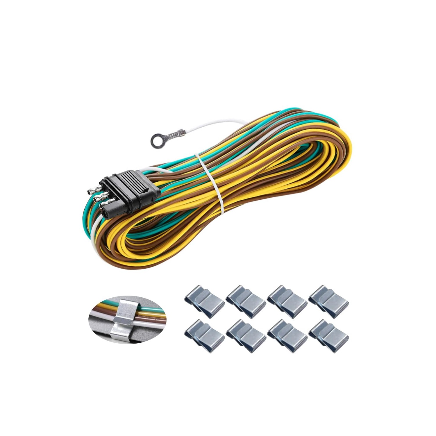 4 Pin Trailer Wiring Harness HayEastdor 23ft Trailer Light Wiring ...