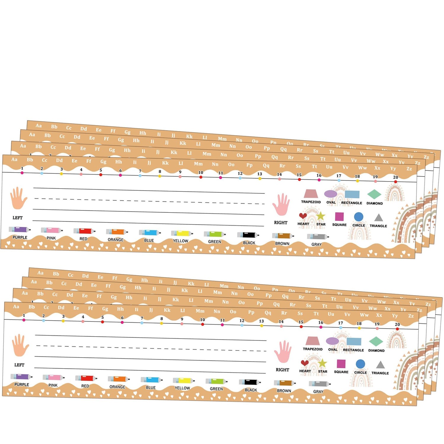 Desk Name Plates Student Tags for Classroom 13X3 inch Boho Classroom ...