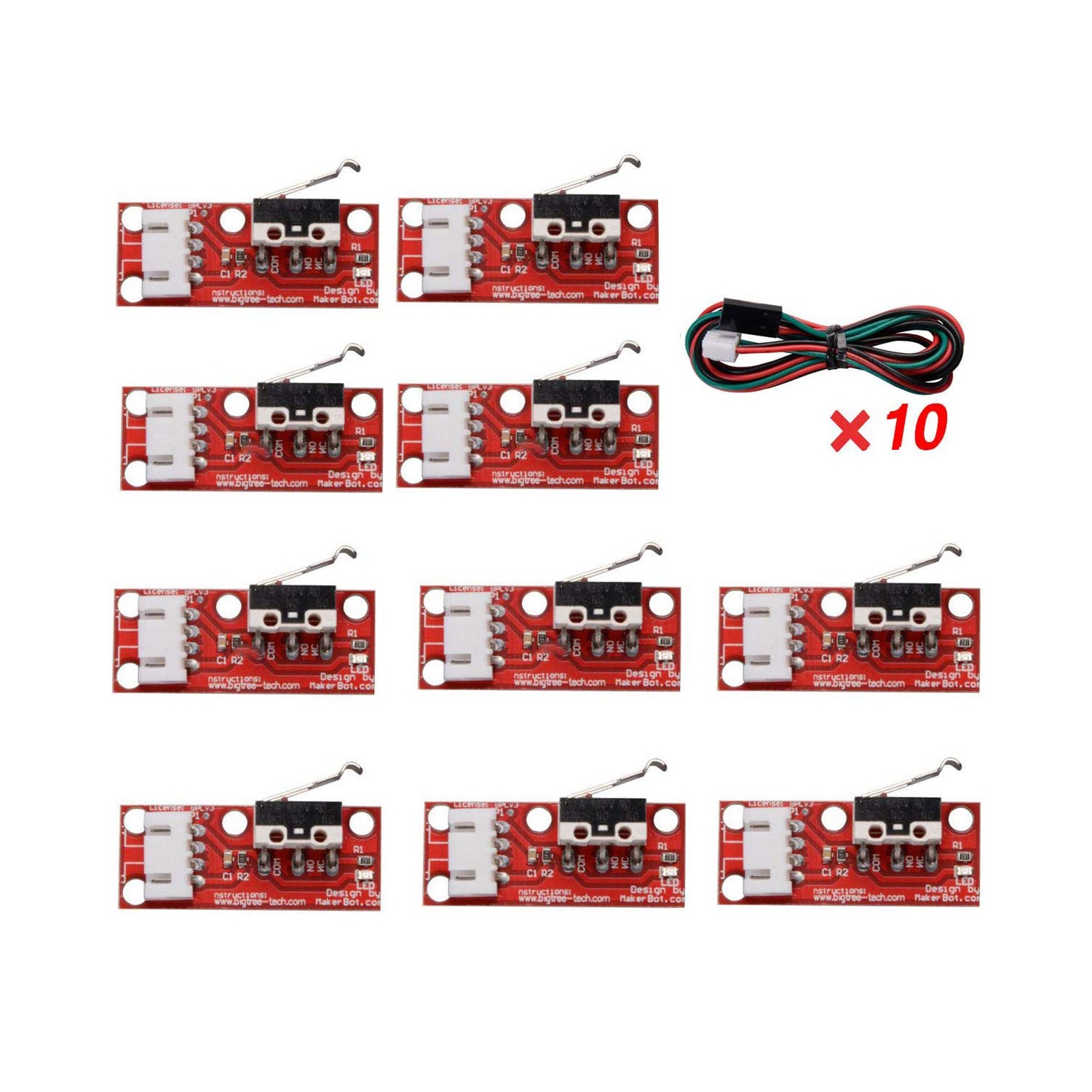 R REIFENG 10 x Mechanical Endstop Limit Switch End Stop with 22AWG ...