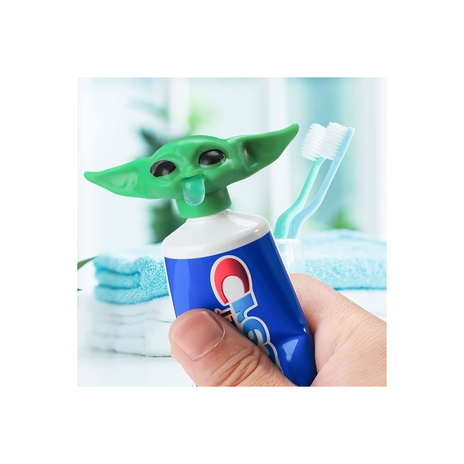 2022 New Baby Yoda Toothpaste Cap Yoda Toothpaste Hat Dispenser Baby ...