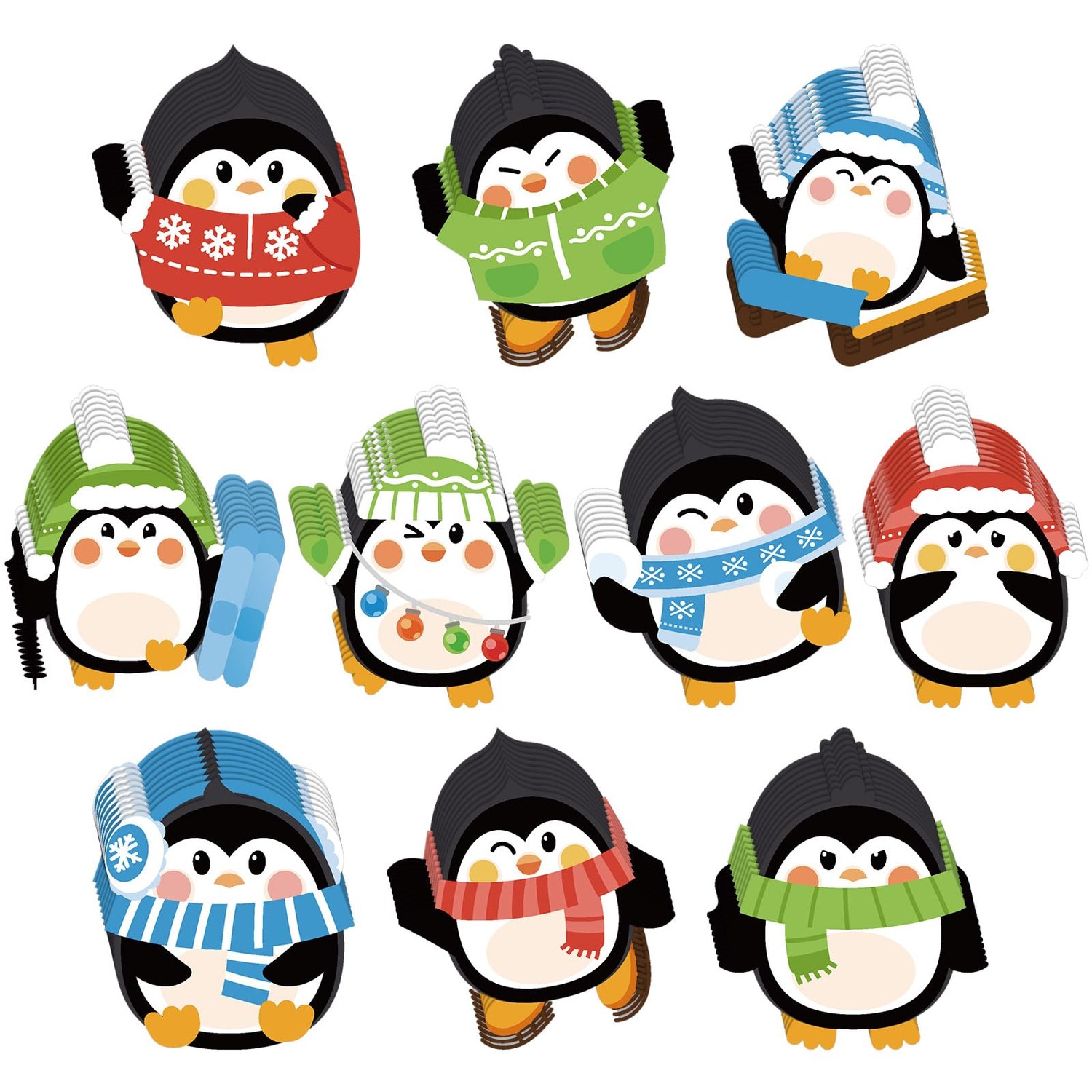 Zonon 90 Pcs Penguin Cutouts Classroom Bulletin Board Decoration for ...