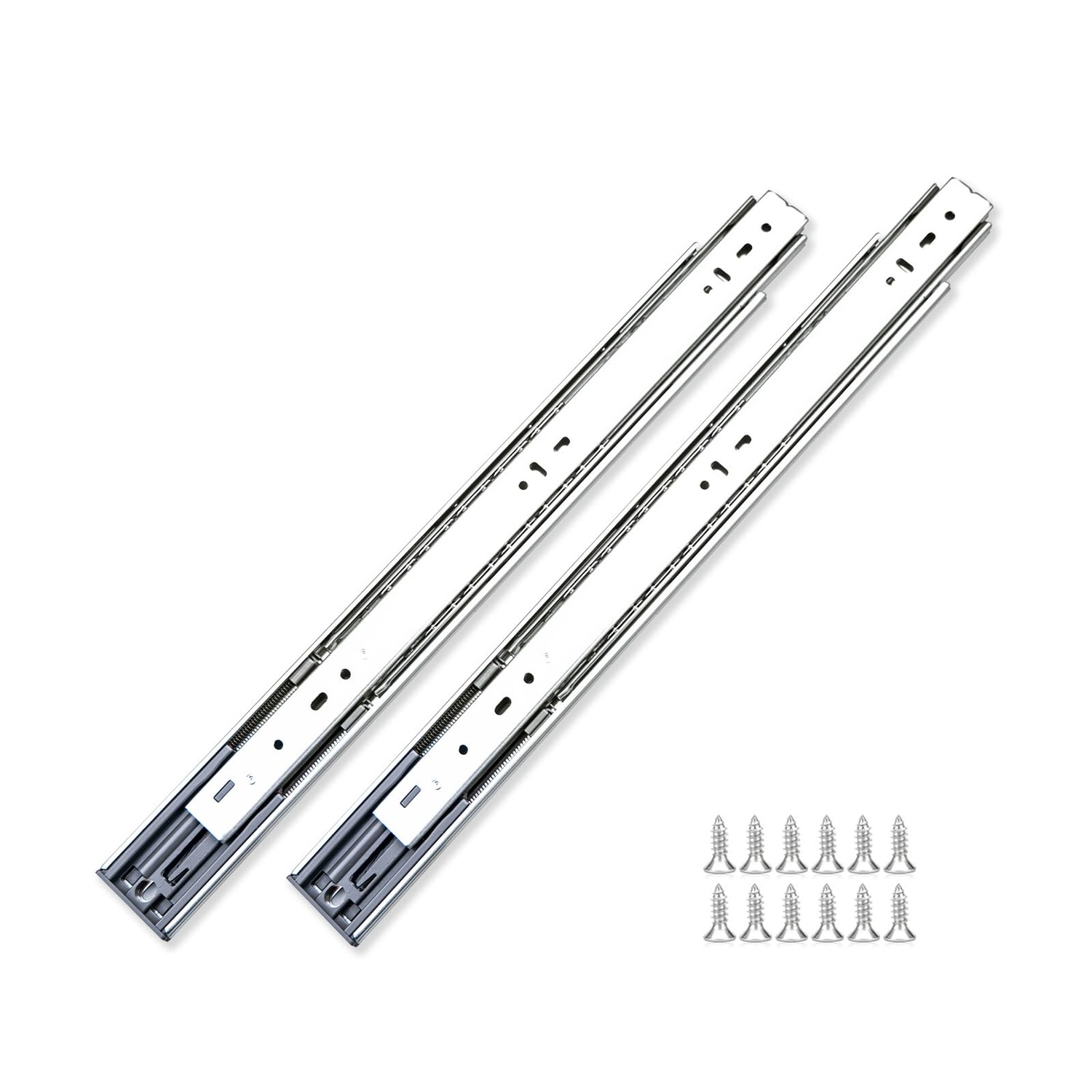 Betesy Hardware Soft Close Drawer Slides 16 Inch 2 Pairs Full Extension ...