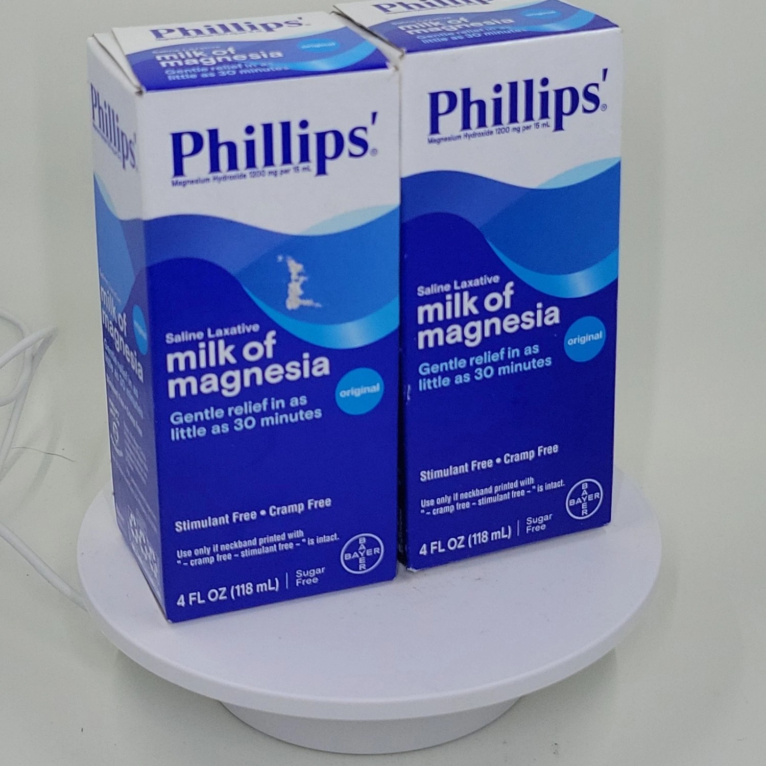 Bayer 2 Phillips Milk Of Magnesia Saline Laxative Cramp Relief Original ...