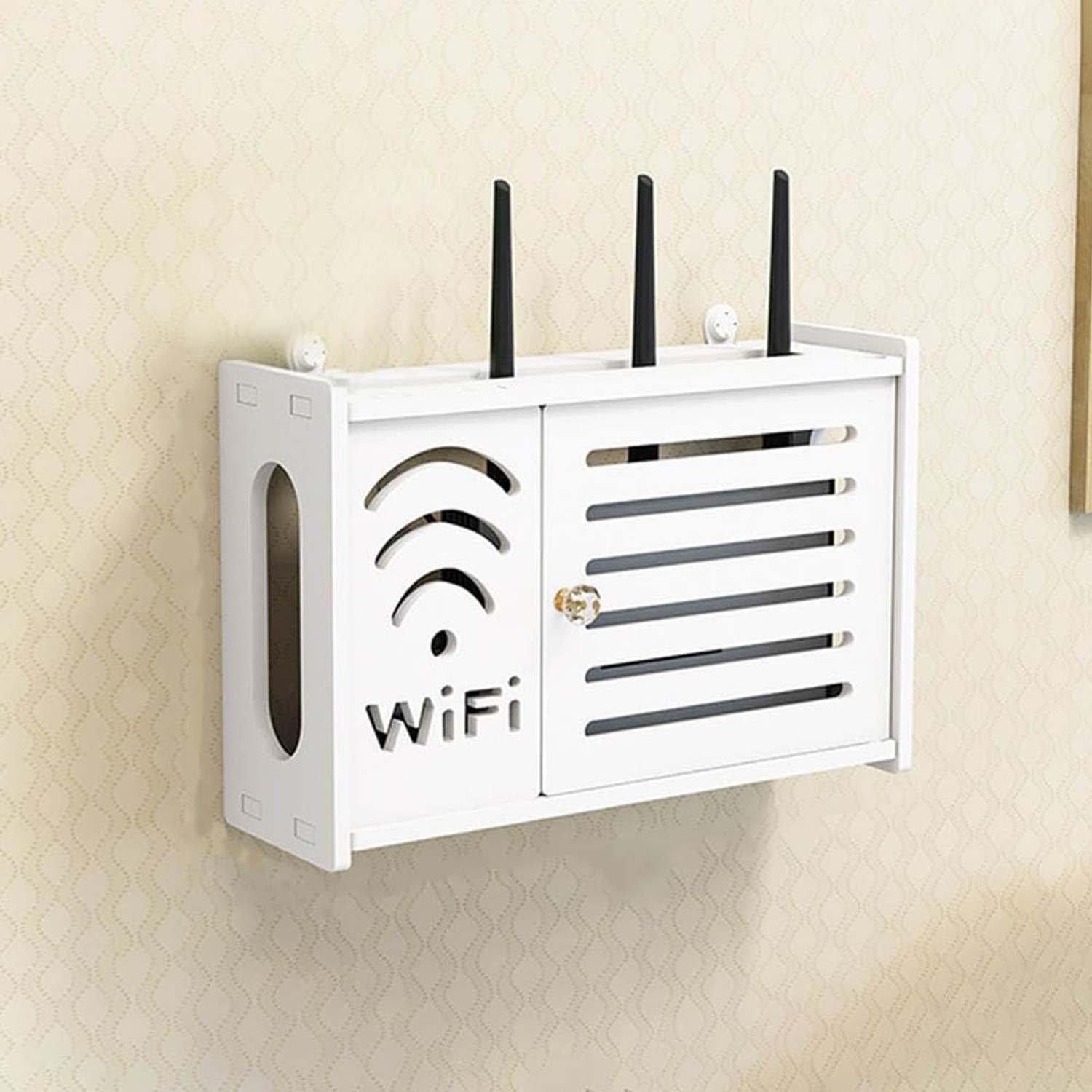 WiFi Router Storage Box, Routers Shelf Wall Mount, Hider Cord ...