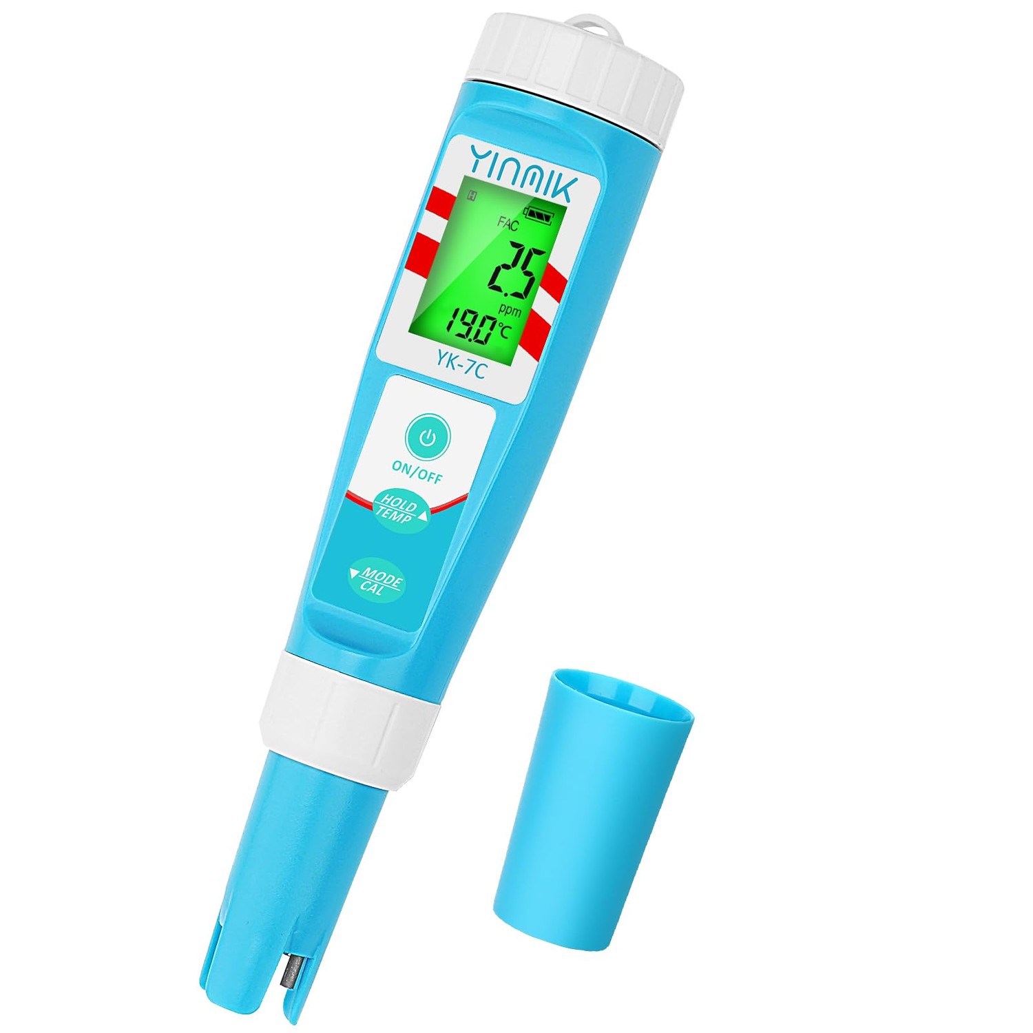 YINMIK Pool Meter Digital 7 in 1 pH and Chlorine Meter for Swimming ...