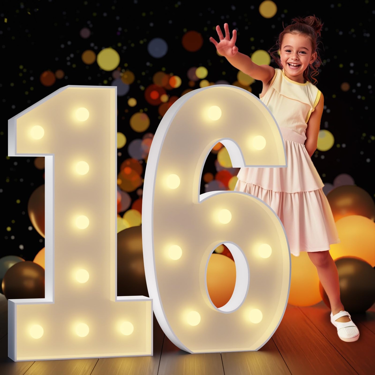 Marquee Numbers 3 Feet Tall Large Light Up Numbers 16th Sweet 16 ...