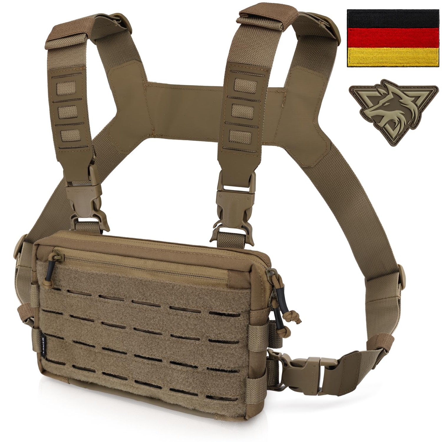 WYNEX Tactical Chest Rig Pack for Men, Running Chest Pocket with Front ...