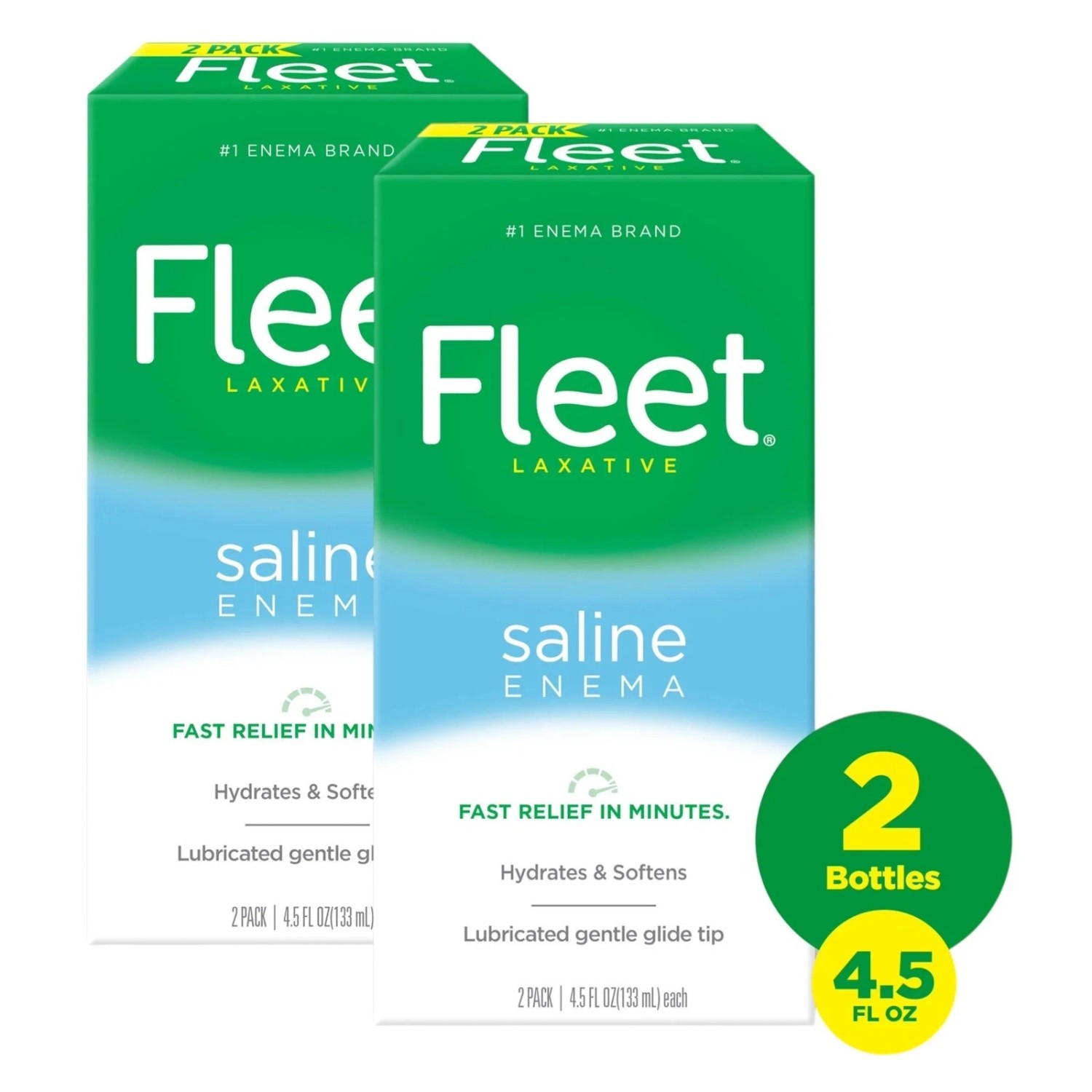 Fleet Laxatives Saline Enema for Adult Constipation Relief, Prefilled ...